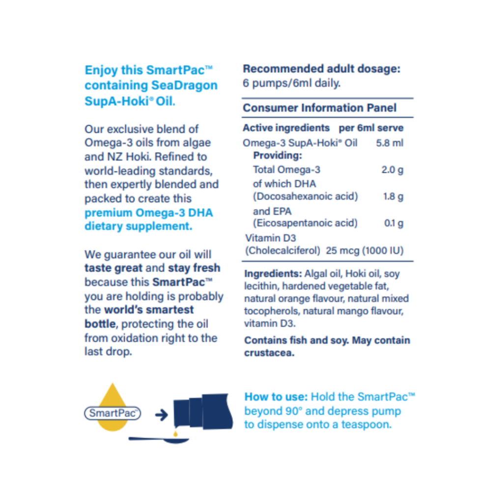 SupA-Hoki Fish Oil | High DHA Omega 3 Oil | SUPA:3